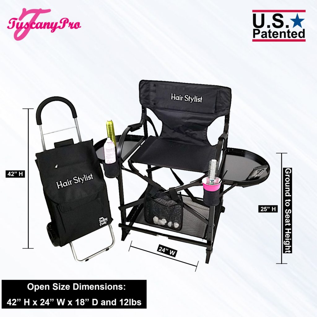 The Italian Designed Tuscany Pro Makeup and Hair Portable Chair