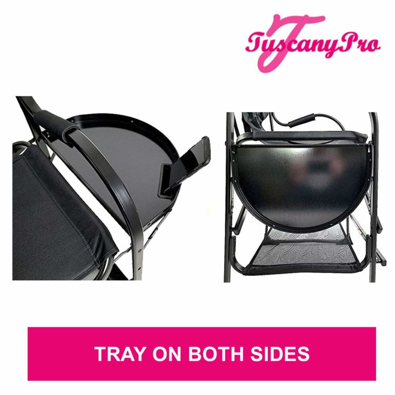 TuscanyPro Portable Hairstylist Chair with 14" LED Ring Light - Perfect ...